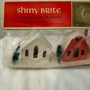 Shiny Brite | Holiday | Vintage Shiny Brite Christmas Decorations Putz ...